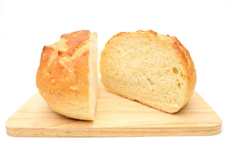French Boule Bread Loaf stock image. Image of bread, board - 18161531