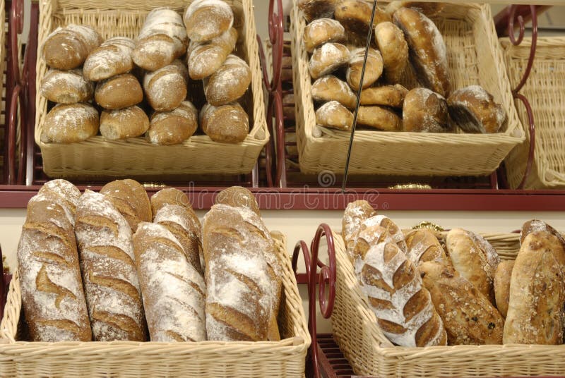 Bread display stock image. Image of food, sourdough, bread - 5258543