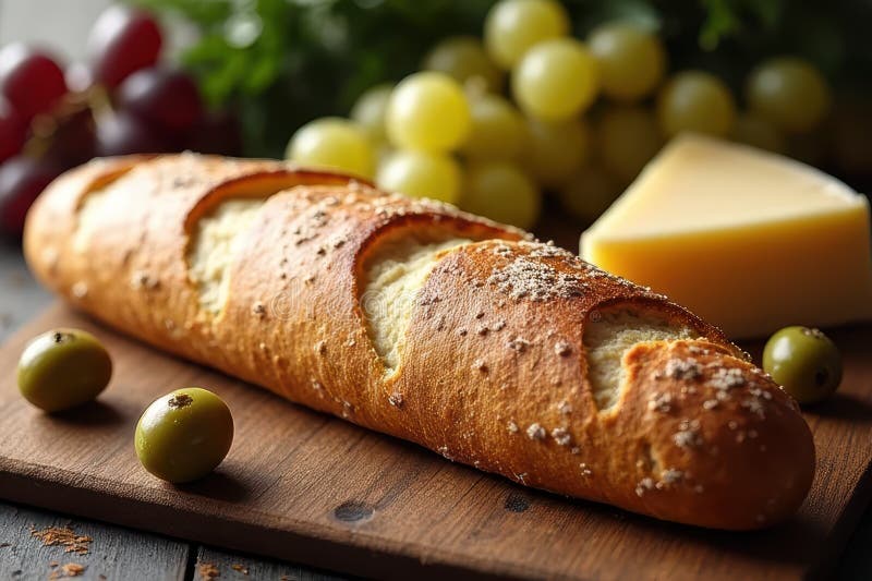 French Bread Delight stock illustration. Illustration of bread - 376821919