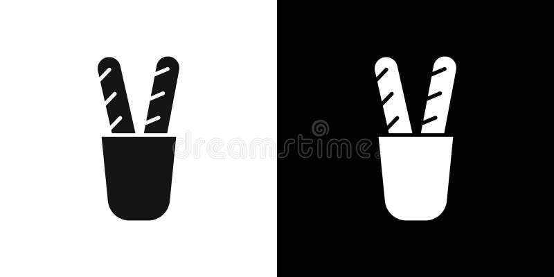 French Bread Icon Logo Set Vector Stock Vector - Illustration of ...