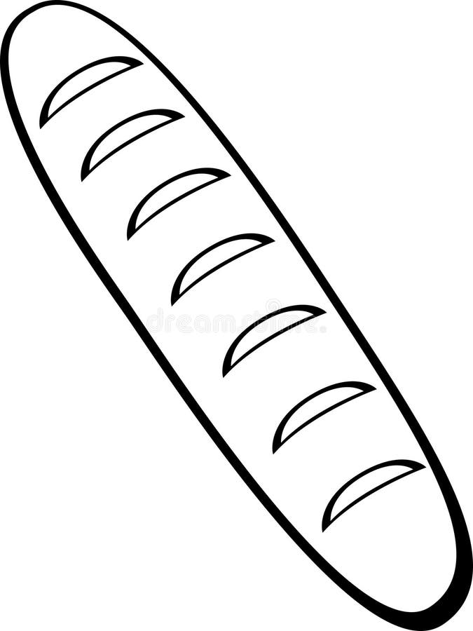 French Bread Vector Illustration Stock Vector - Illustration of vector ...