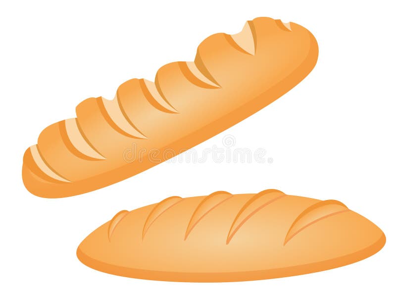 French Bread Vector Illustration Stock Vector - Illustration of vector ...