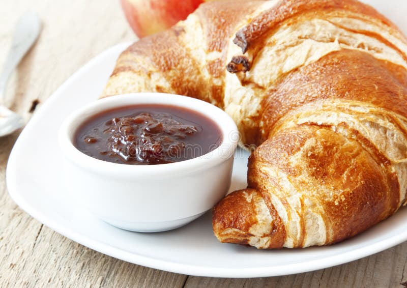 French Breakfast with Croissants Stock Image - Image of baked, cafe ...