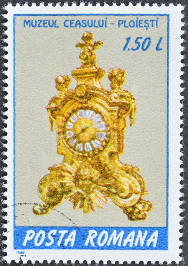 French Bronze Clock (19th Century) Editorial Stock Photo - Image of ...