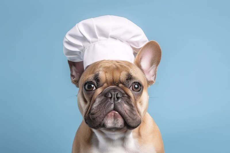 French Bulldog in a Chef S Hat. Generative AI Stock Illustration ...