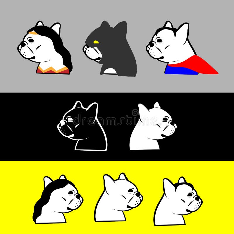 French bulldog hero stock illustration. Illustration of super - 80834606