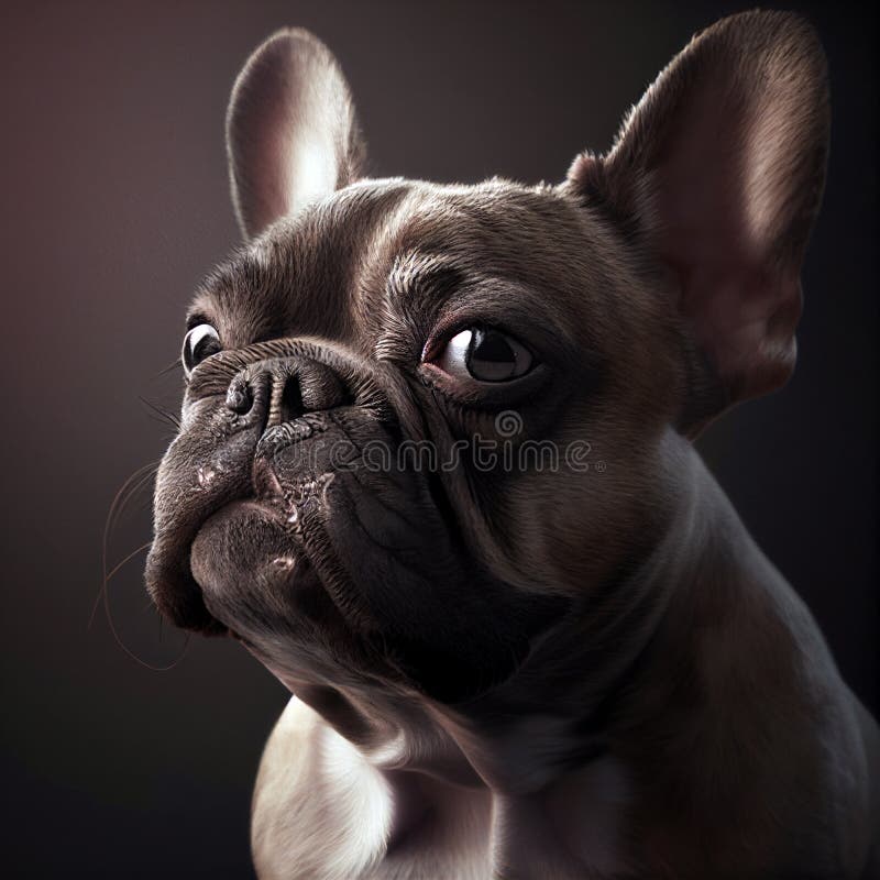 French Bulldog. Portrait of a French Bulldog Dog. Ai Generated. Dog ...