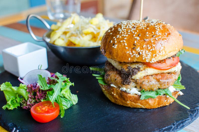 French Burger stock photo. Image of burger, colors, tasty - 84044882