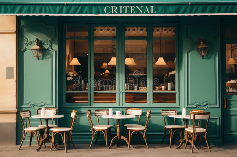 French Cafe Isolated on White Vector Stock Vector - Illustration of ...