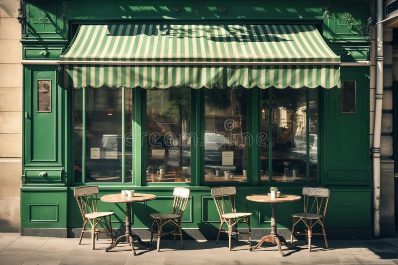 French Cafe shop stock illustration. Illustration of baguette - 295710453