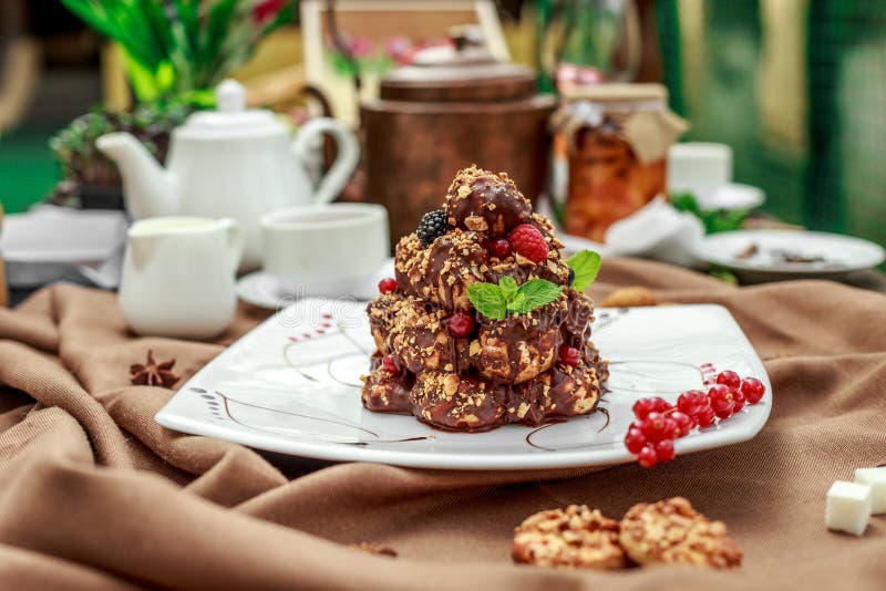 French Cake from Brewed Cakes with Berries Stock Photo - Image of ...