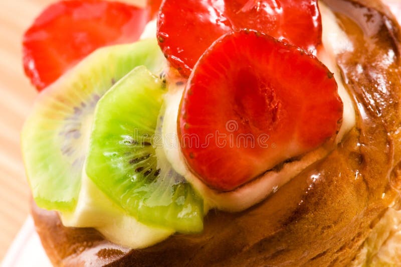 French Cake with Fresh Fruits Stock Image - Image of kiwi, restaurant ...