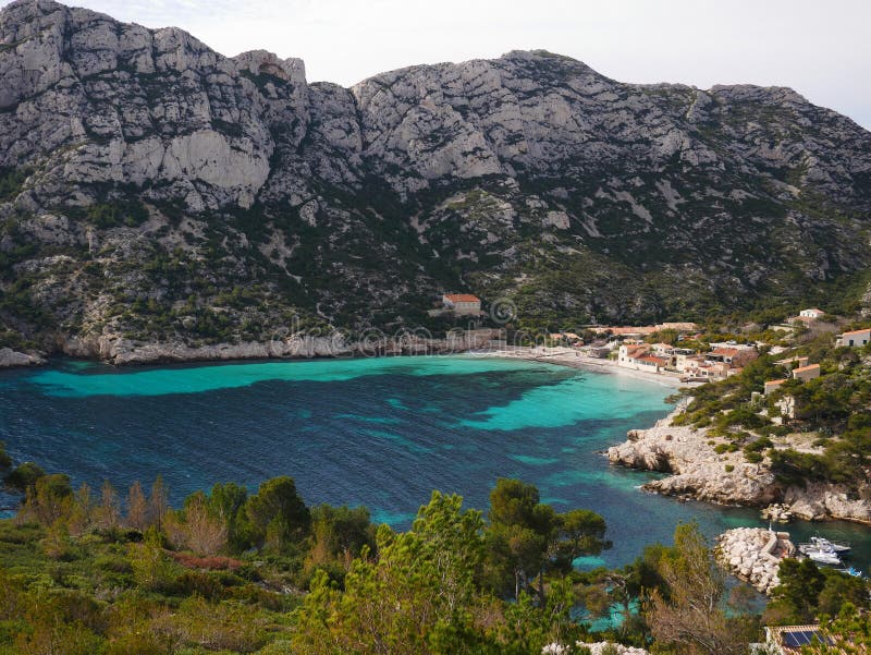 French Calanques in the Village of Sormiou Stock Image - Image of rock ...