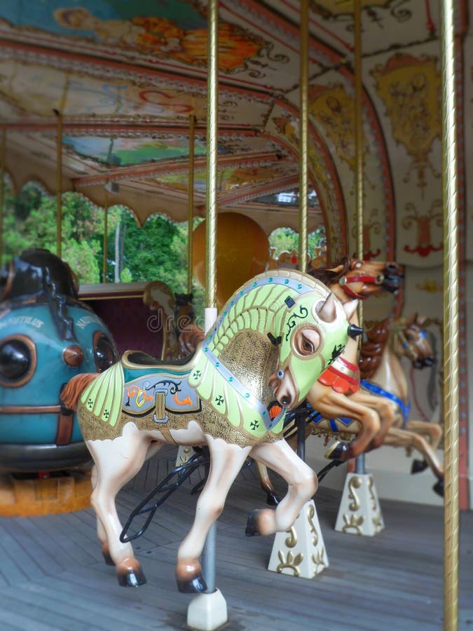 French carousel stock image. Image of horseback, classic - 45055511