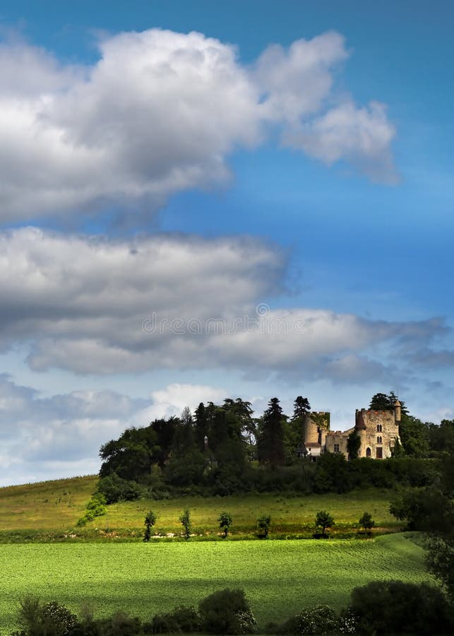 French castle stock photo. Image of summertime, dordogne - 1181538
