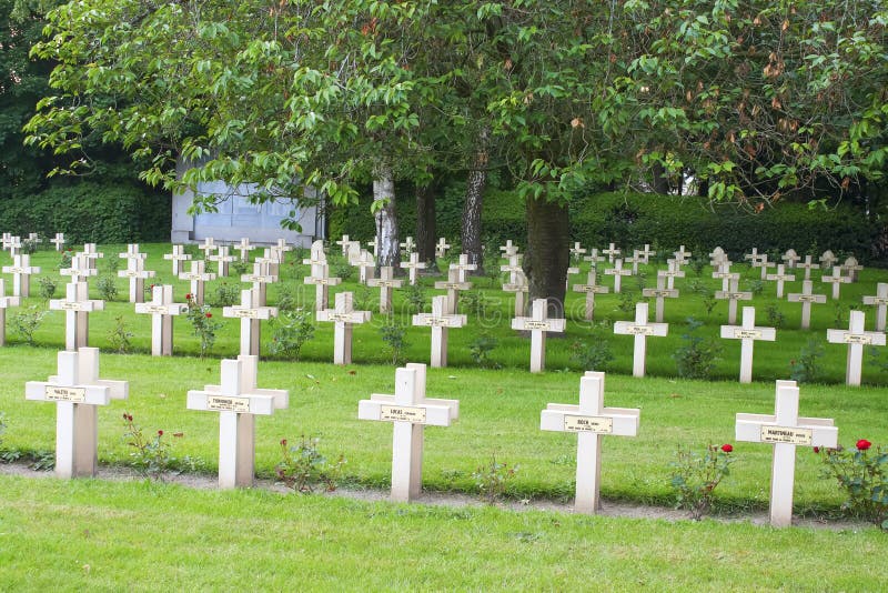 French Cemetery from the First World War in Flanders Belgium. Editorial ...