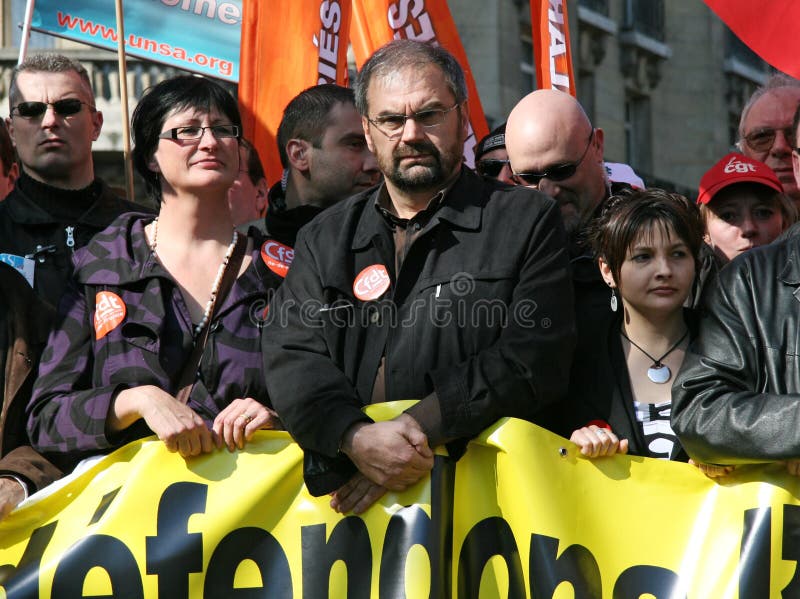 French CFDT Trade Union Leader Francois Chereque Editorial Image ...