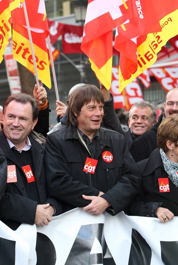 French CGT Trade Union Leader Bernard Thibault Editorial Stock Photo ...
