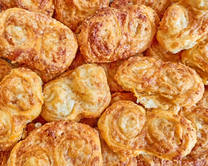 French Cheese Palmier Snacks Stock Image - Image of snack, white: 77012791