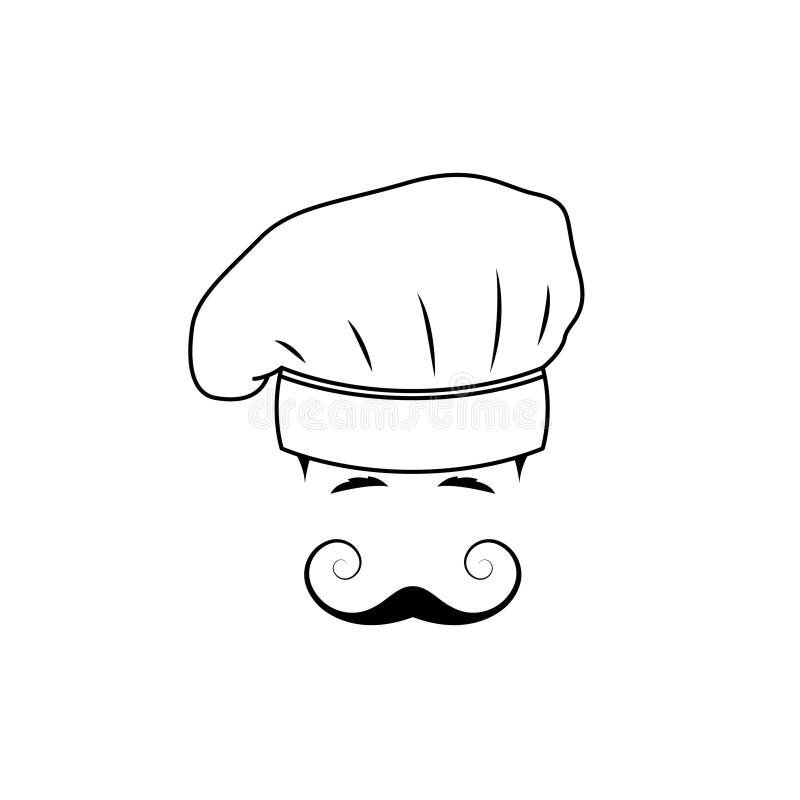French Chef in Culinary Hat. Stock Vector - Illustration of french ...