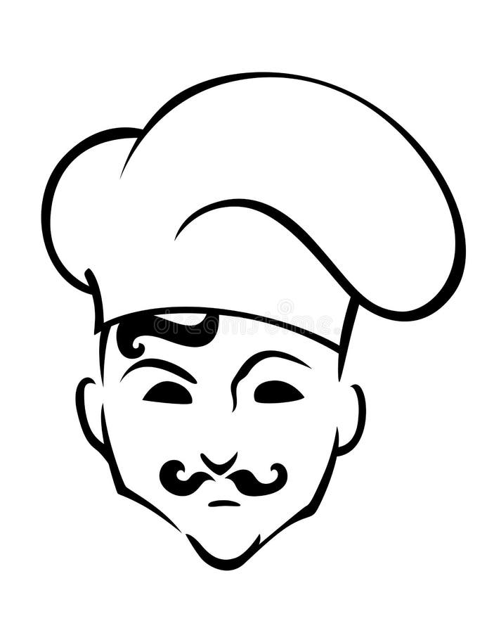 French chef in toque hat stock vector. Illustration of culinary - 36040231