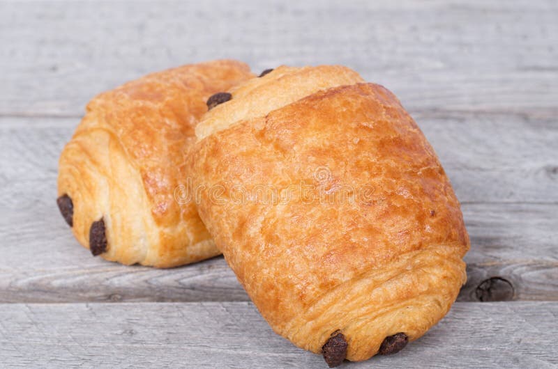 French Chocolatine on Cutting Board Stock Photo - Image of lunch, fresh ...