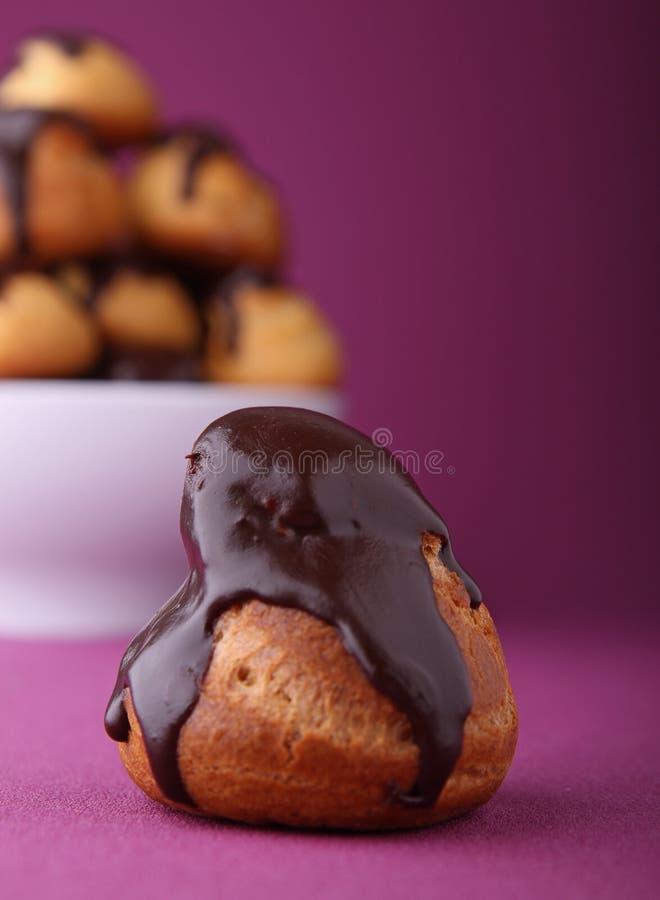 French choux stock image. Image of profiterole, chocolate - 20471363