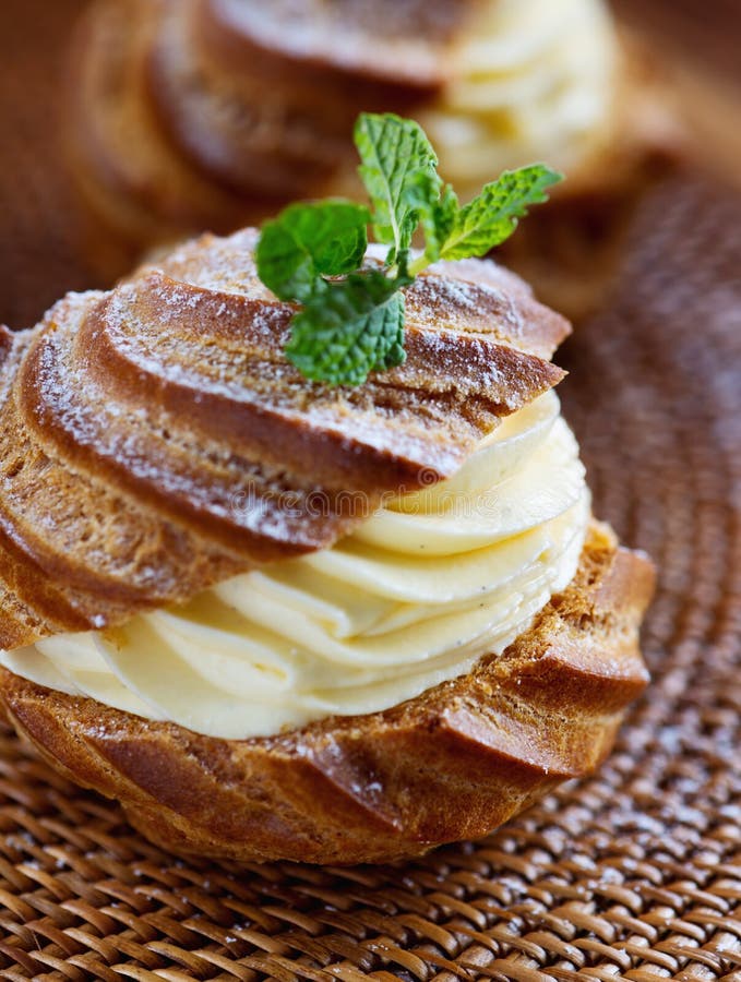 French Choux cream stock image. Image of sweet, custard - 58212091