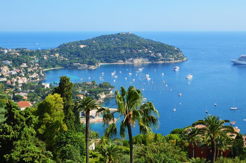 Azur Coast Seaside in France Stock Photo - Image of ferrat, hill: 6034212