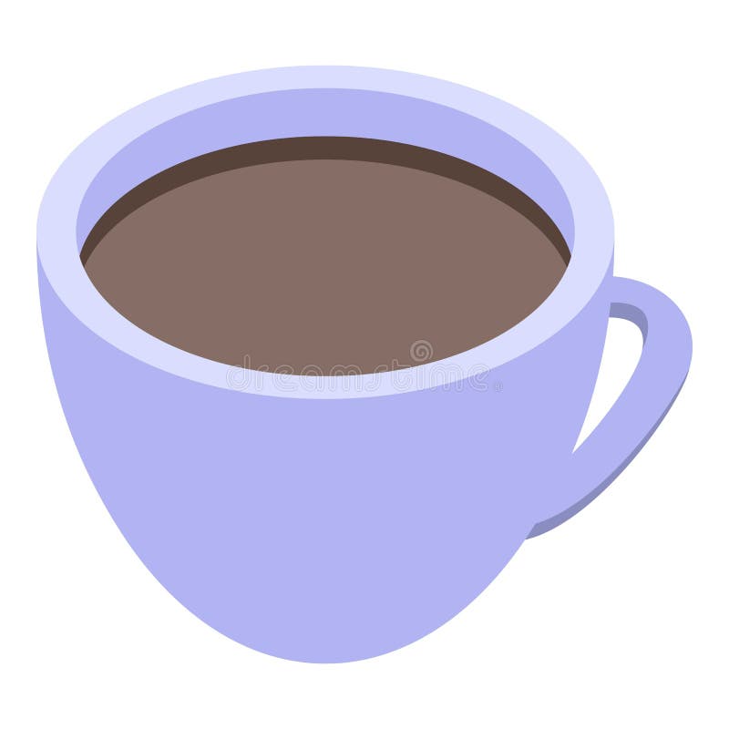 French Coffee Cup Icon, Isometric Style Stock Vector - Illustration of ...