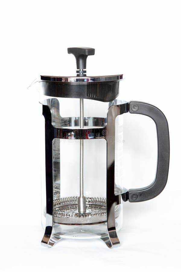 French coffee press stock photo. Image of white, metal - 12742688