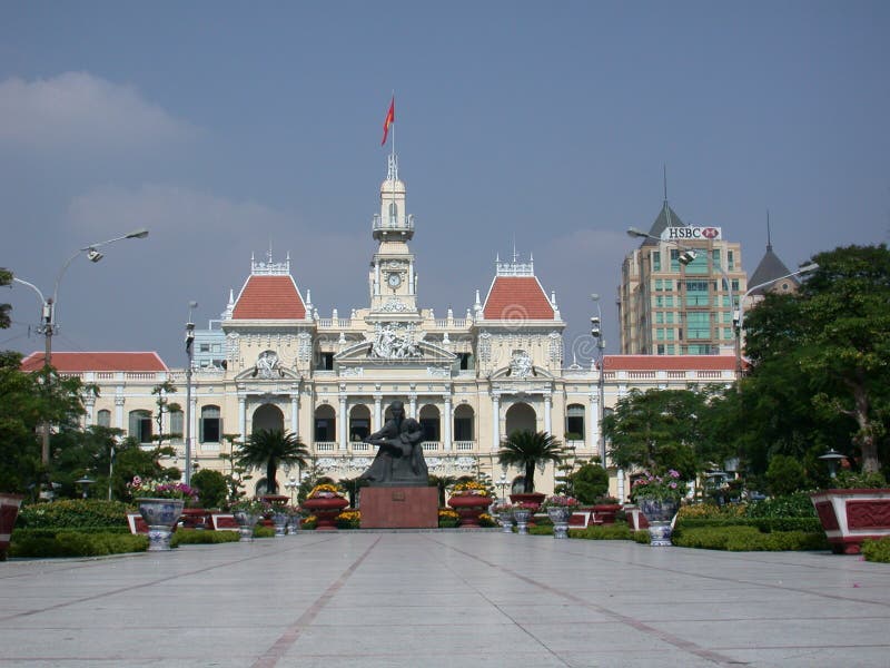 French Colonial Building Vietnam Stock Photo - Image of saigon, minh: 41212
