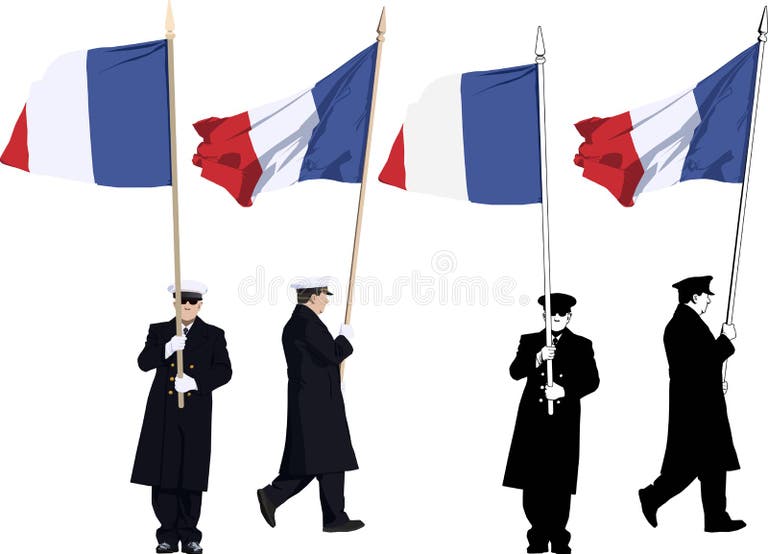 French color guard stock vector. Illustration of navy - 11620789