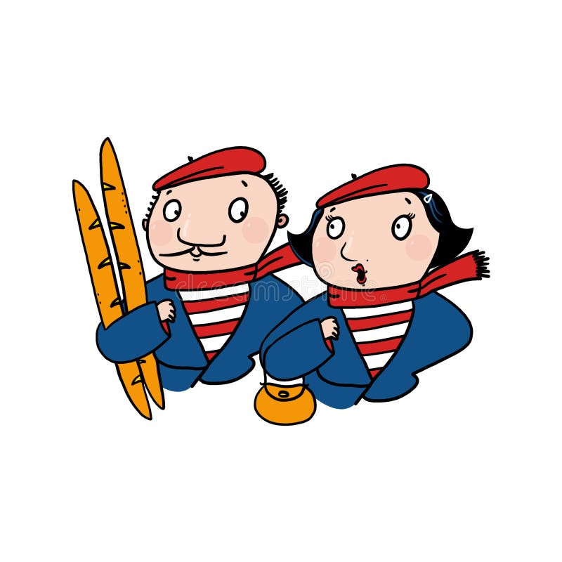 Cartoon French Couple Stock Illustrations – 585 Cartoon French Couple ...
