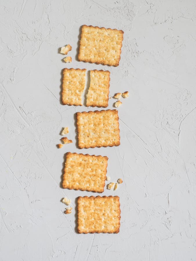 French Cracker with Sesame Seeds on Light Grey Background Stock Photo ...