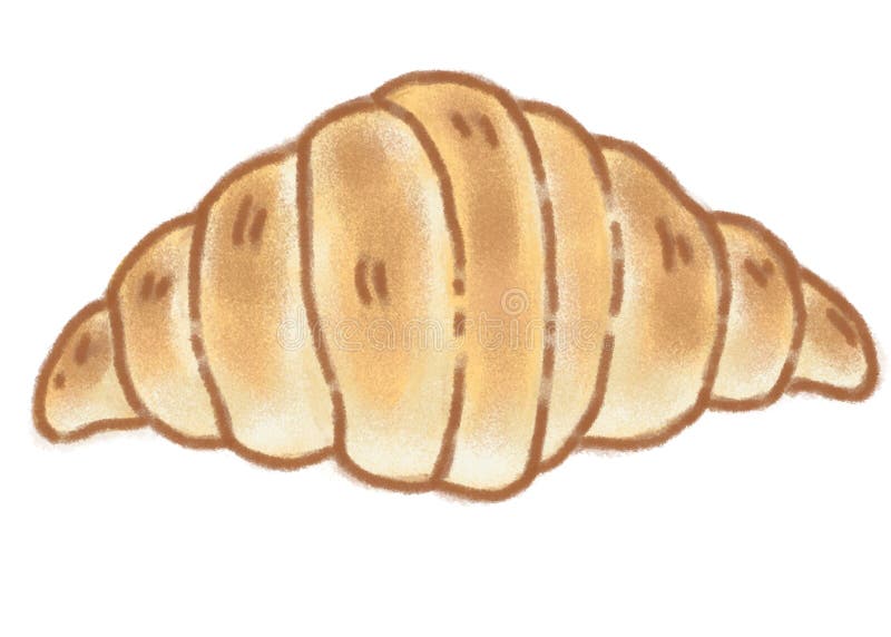 Croissant Hand-drawn Drawing Engraving in Retro Style, Vector ...