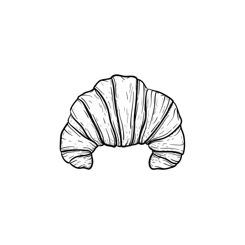 French Croissant Hand Drawn Sketch Icon. Stock Vector - Illustration of ... French Croissant Hand Drawn Sketch Icon. Stock Vector - Illustration of ...