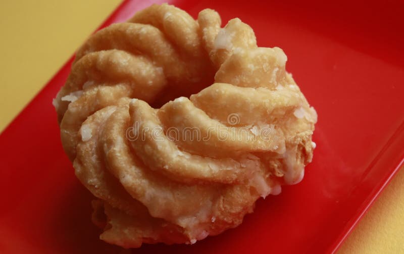 French Cruller donut stock photo. Image of flour, center - 16488994