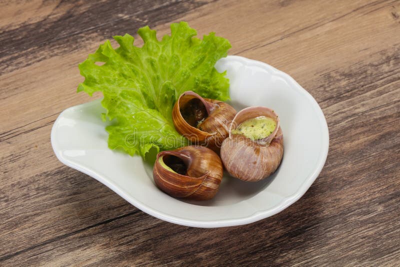 French Cuisine - Escargot with Sauce Stock Photo - Image of french ...
