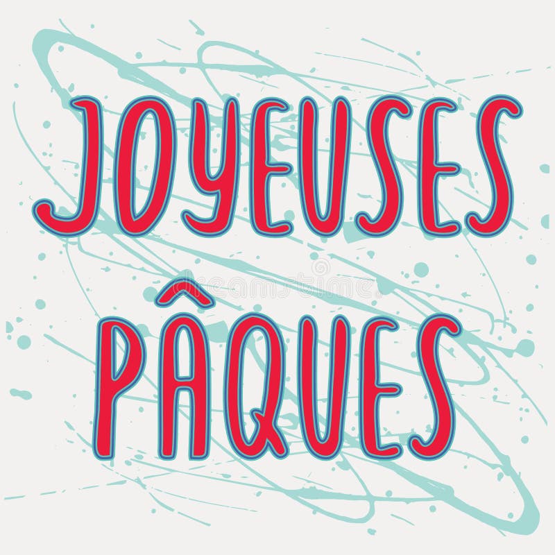 French Easter Card with Rainbow, Eggs in Green Grass and Ladybug Stock ...