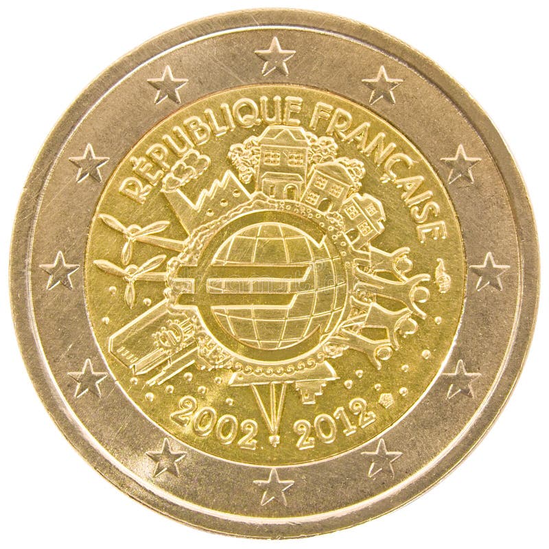 French 2 Euro Coin (special Backside) Stock Photo - Image of europe ...