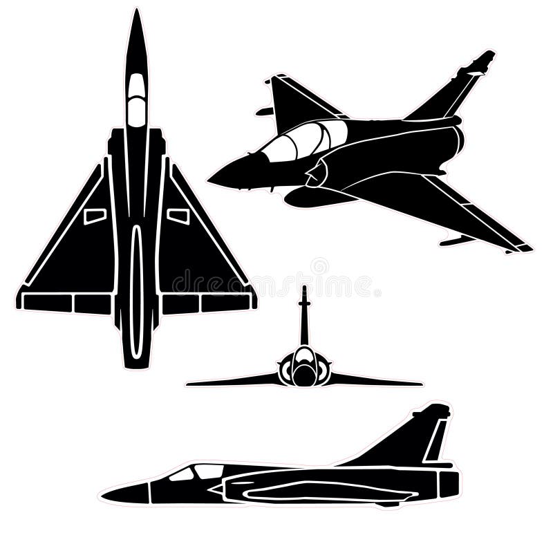 French Fighter Jet Vector Set for Laser Projects Stock Vector ...