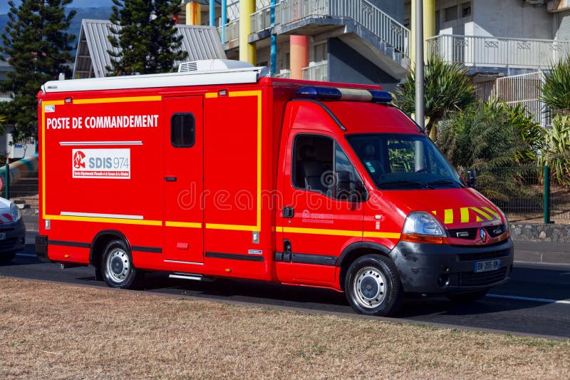 French Fire Engine Serving As Command Post Editorial Stock Photo ...