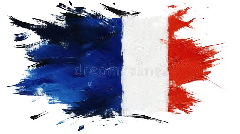 French Flag Abstract Paint Splatter Stock Image - Illustration of paint ...