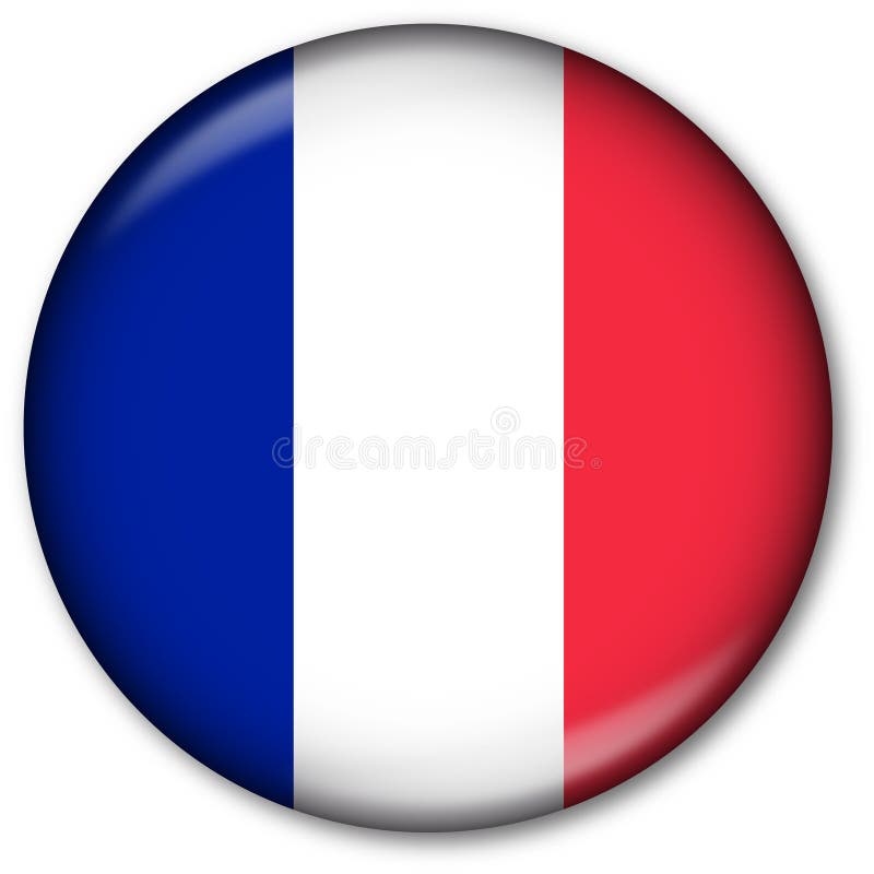 French Flag Button stock illustration. Illustration of european - 7314925