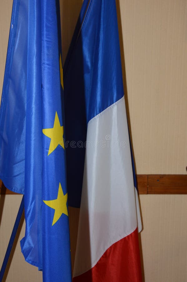 French Flag French and European Flag Stock Photo - Image of ...