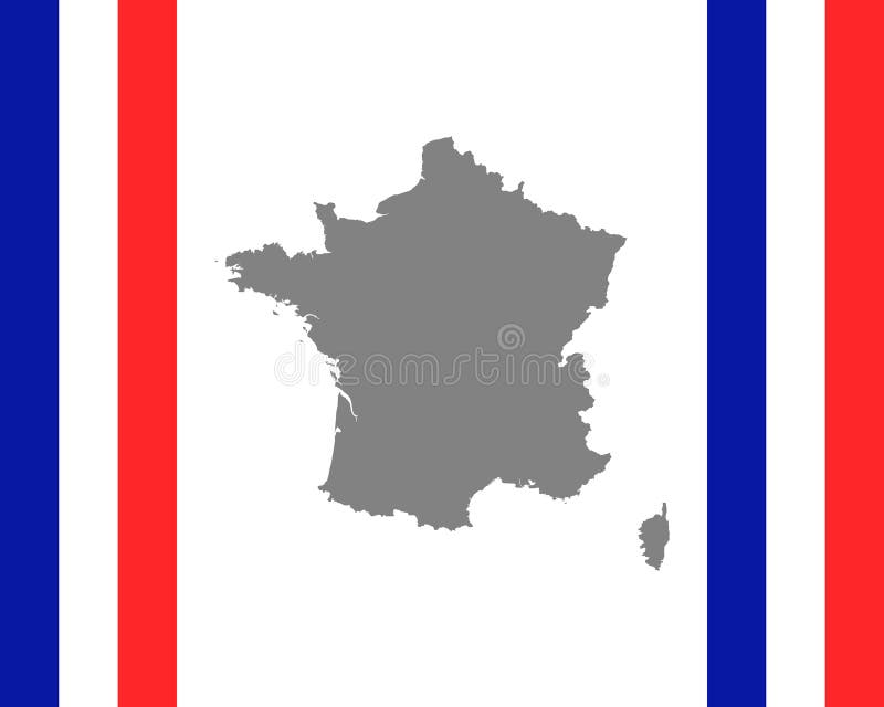 French flag and map stock vector. Illustration of france - 139838753
