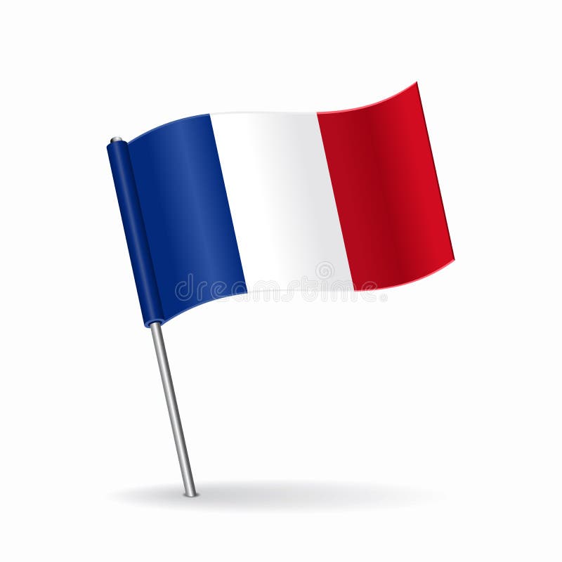 French Flag Map Pointer Layout. Vector Illustration. Stock Vector ...