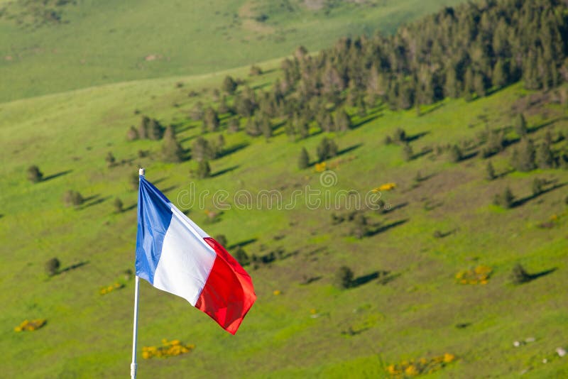 French flag in nature stock image. Image of french, outdoors - 35458061