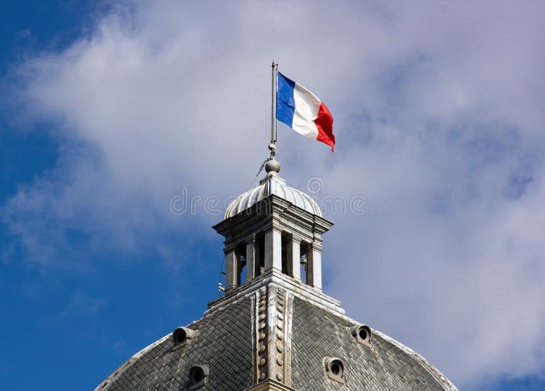 French Flag on the Senate (Paris) Stock Image - Image of roof, historic ...